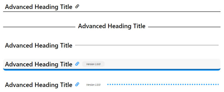 Advanced Heading - Creative Add-ons for Elementor
